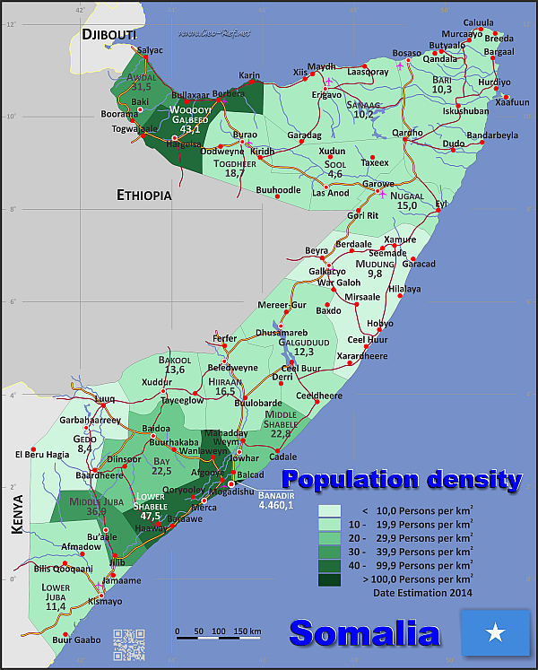 District level population density in Somalia. | Somali Spot | Forum ... District level population density in Somalia. | Somali Spot | Forum ...